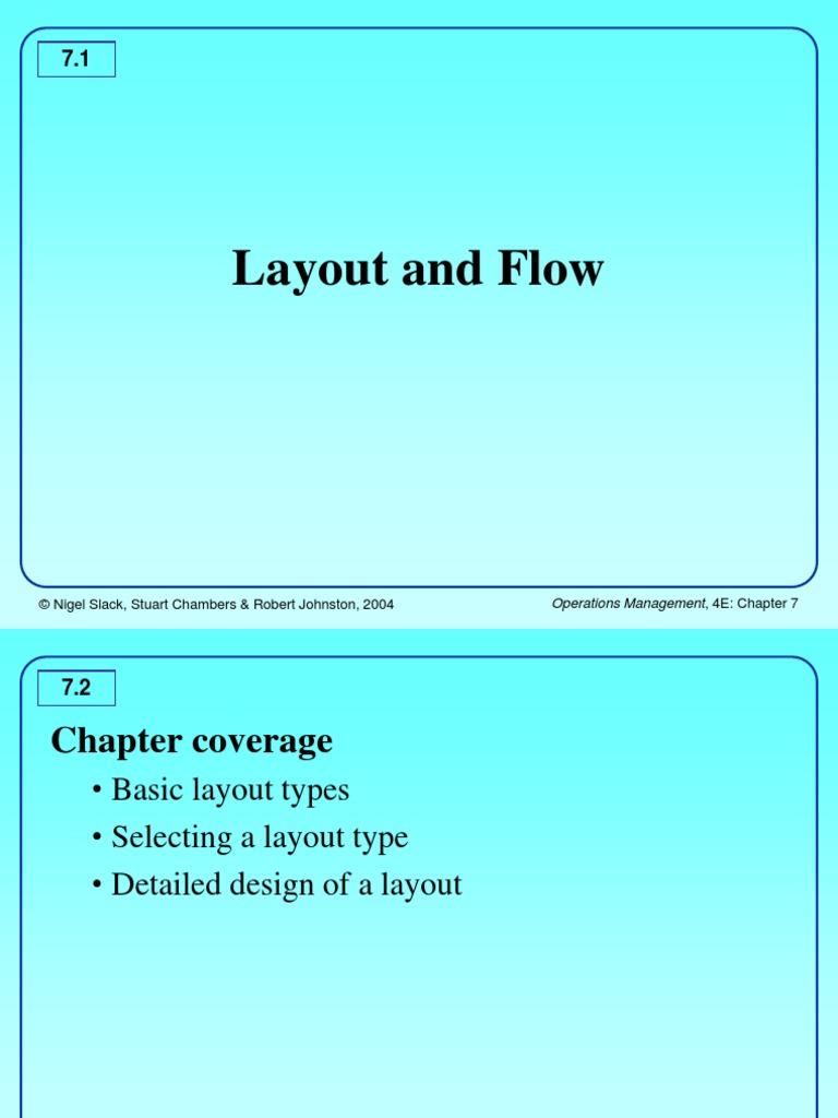 3 Layout and Flow | PDF | Operations Management | Business