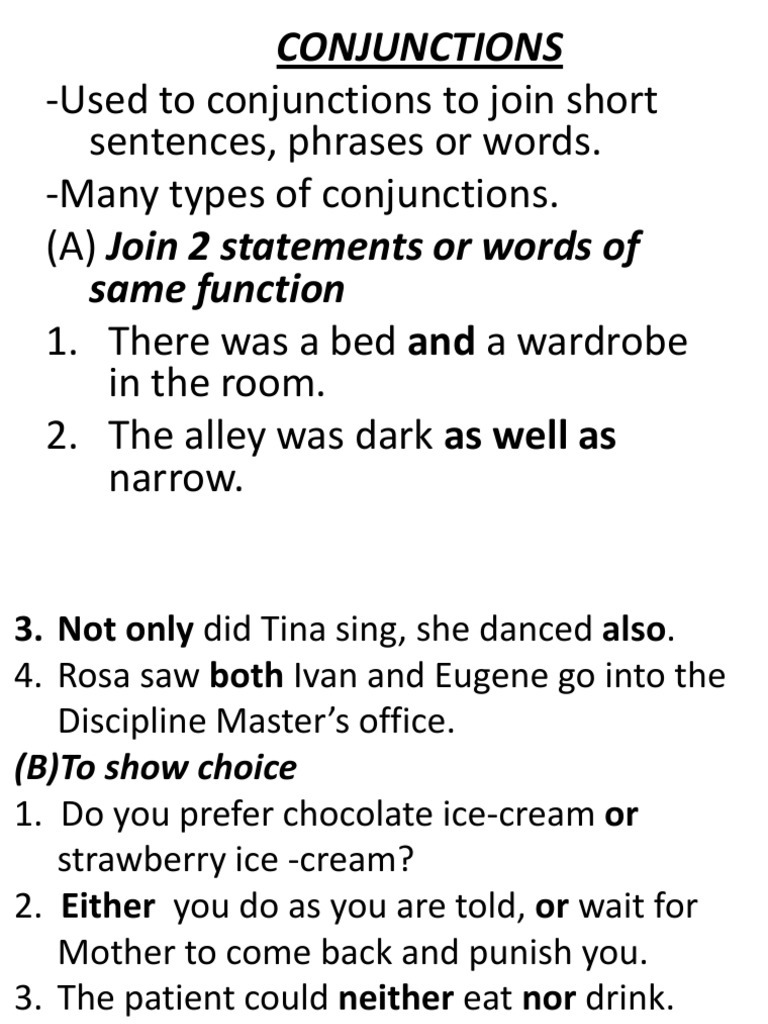 Conjunctions | PDF