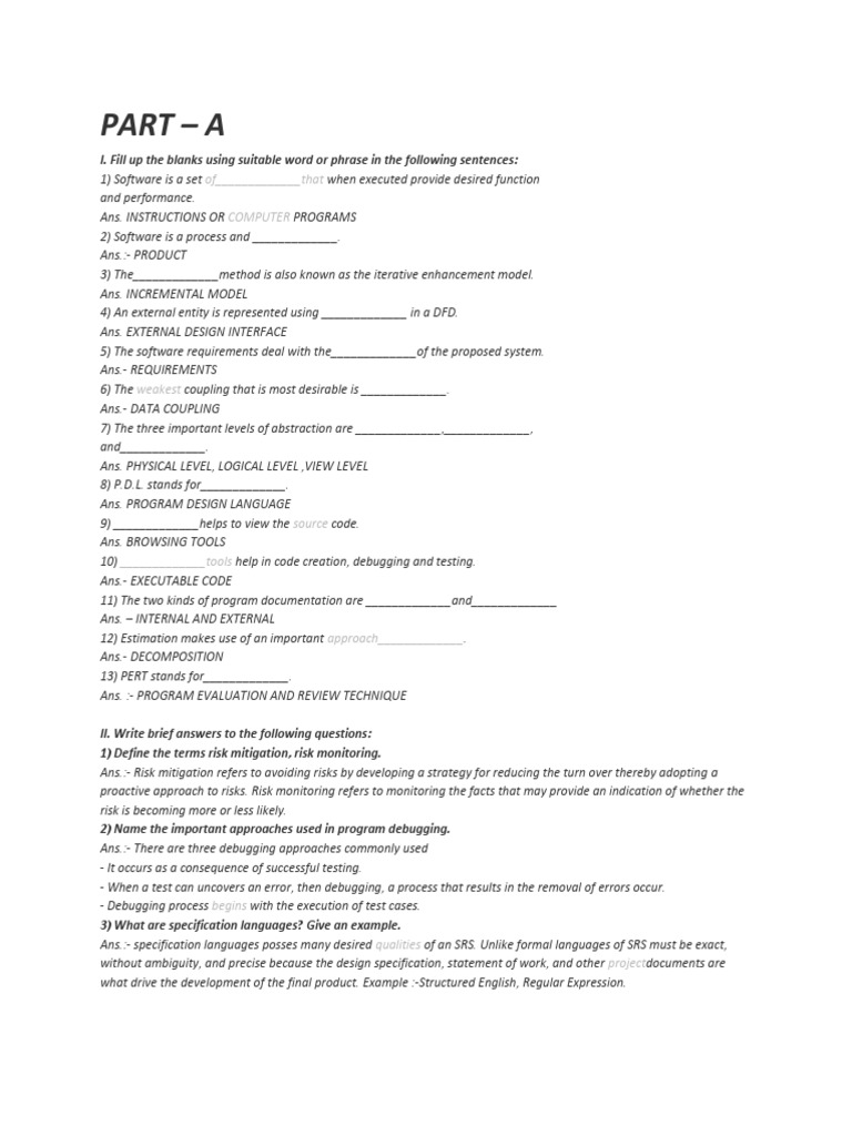 Software Engineering Question Paper | PDF | Computer Program | Programming