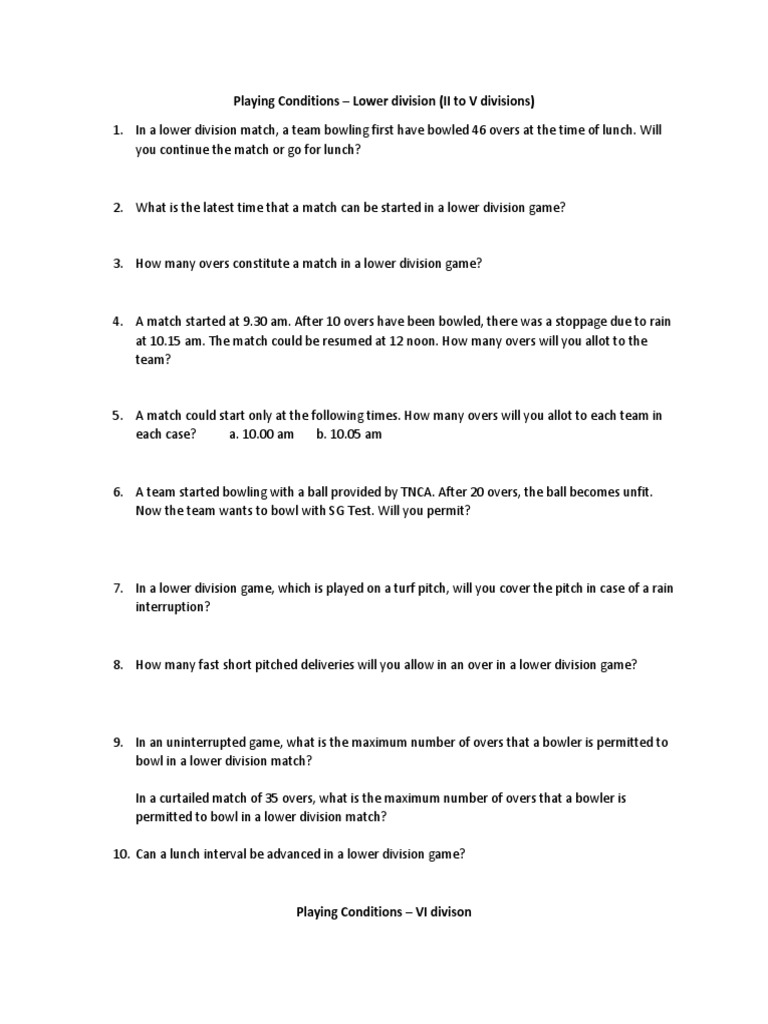 Cricket Questionnaire | PDF | Bowling (Cricket) | Cricket Skills