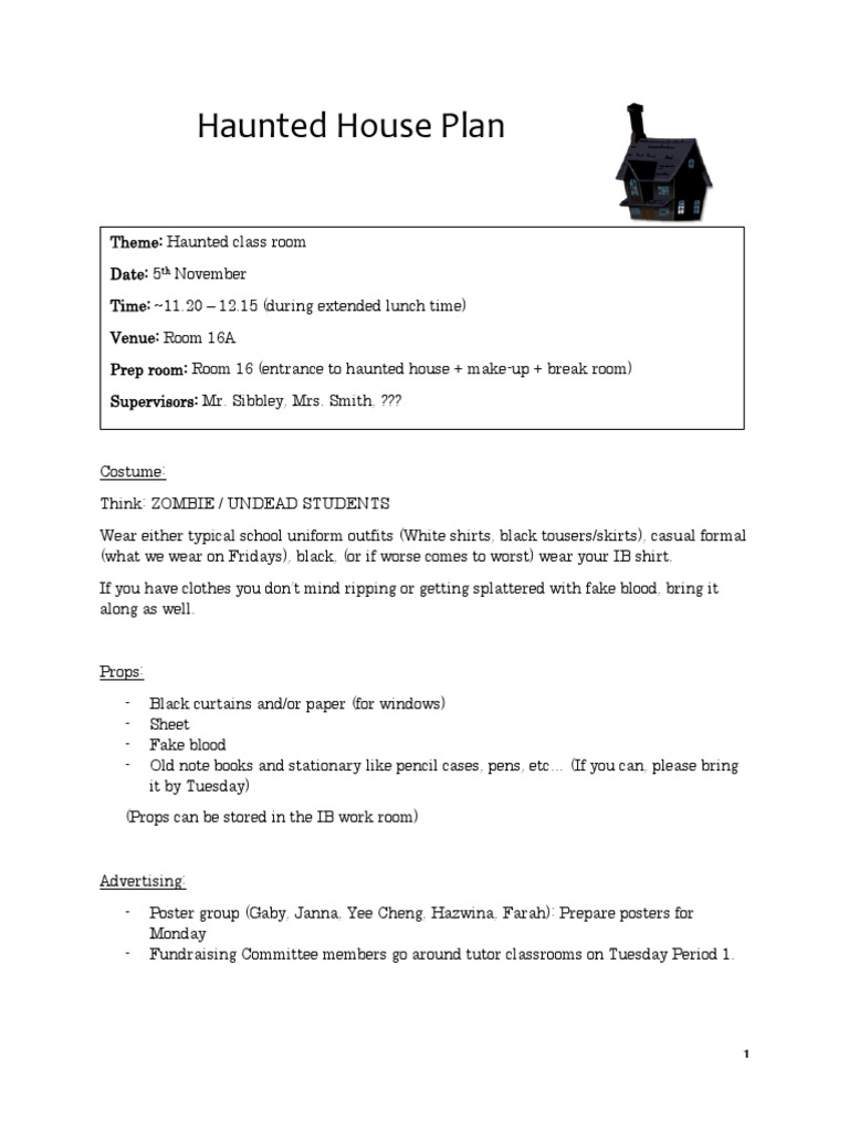 Haunted House Plan | PDF