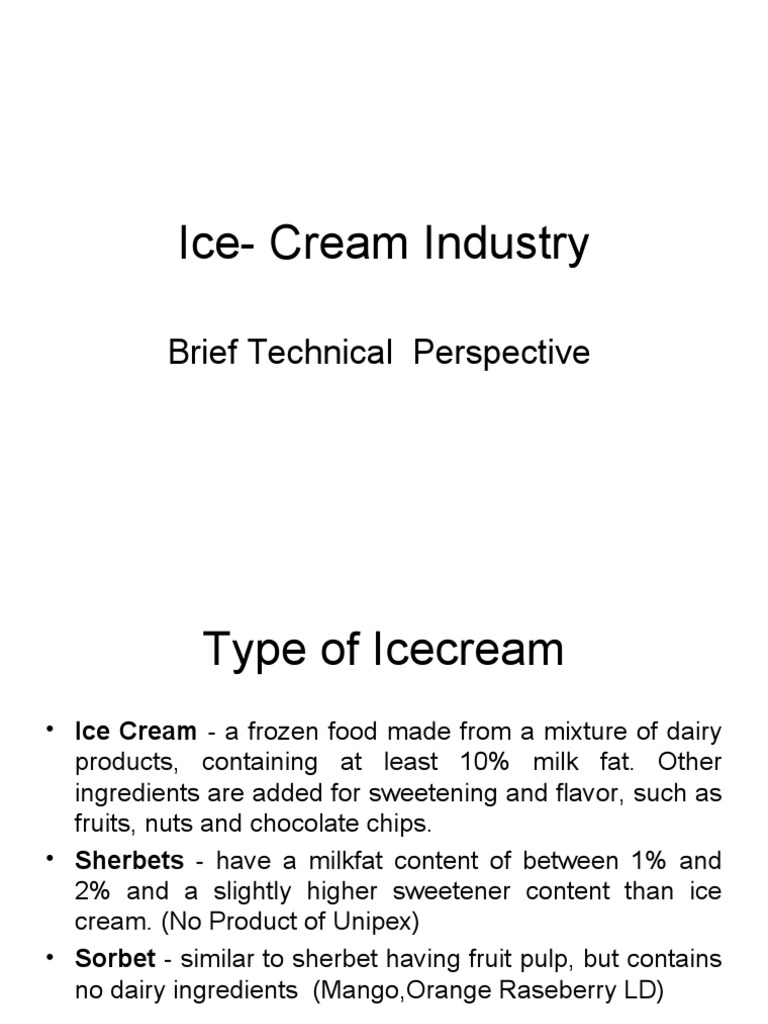 Understanding of Icecream Industry | PDF | Ice Cream | Emulsion