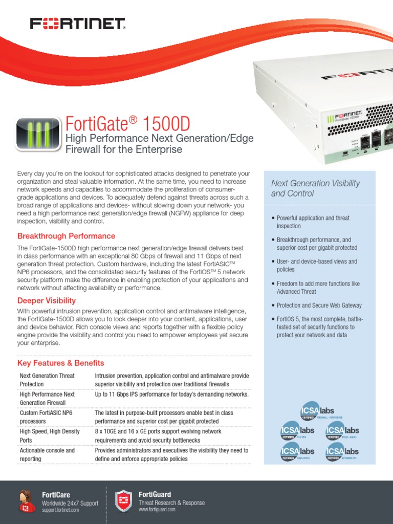 FortiGate 1500D PDF | Download Free PDF | Computer Security | Security