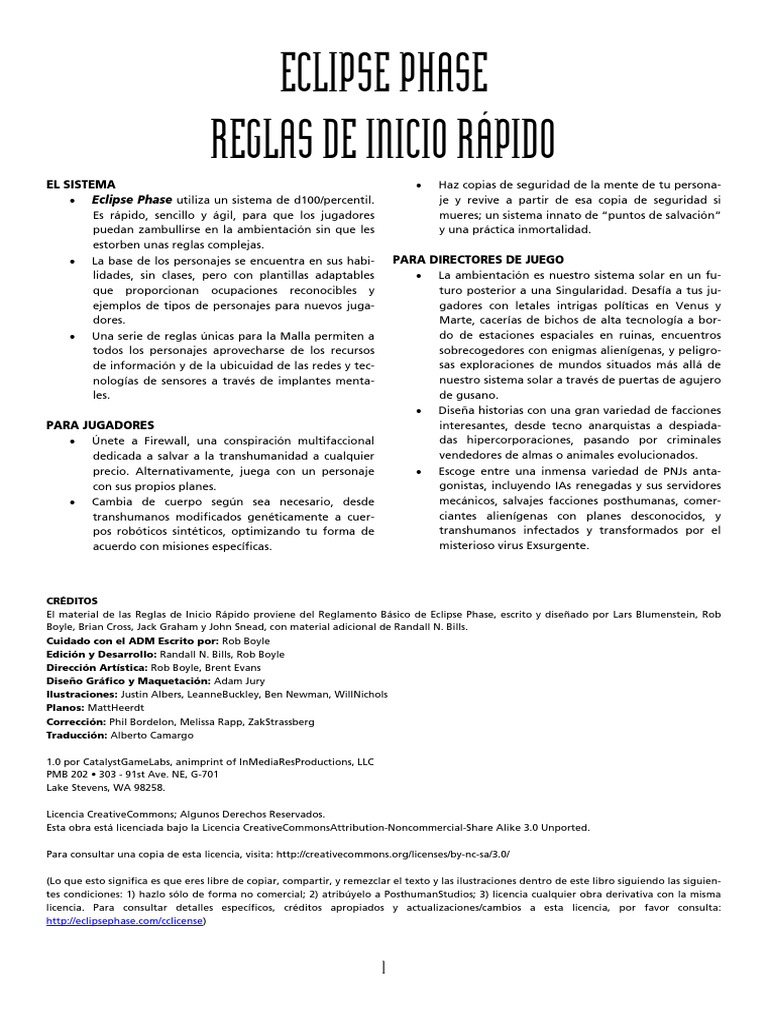 Intro Eclipse Phase PDF | PDF