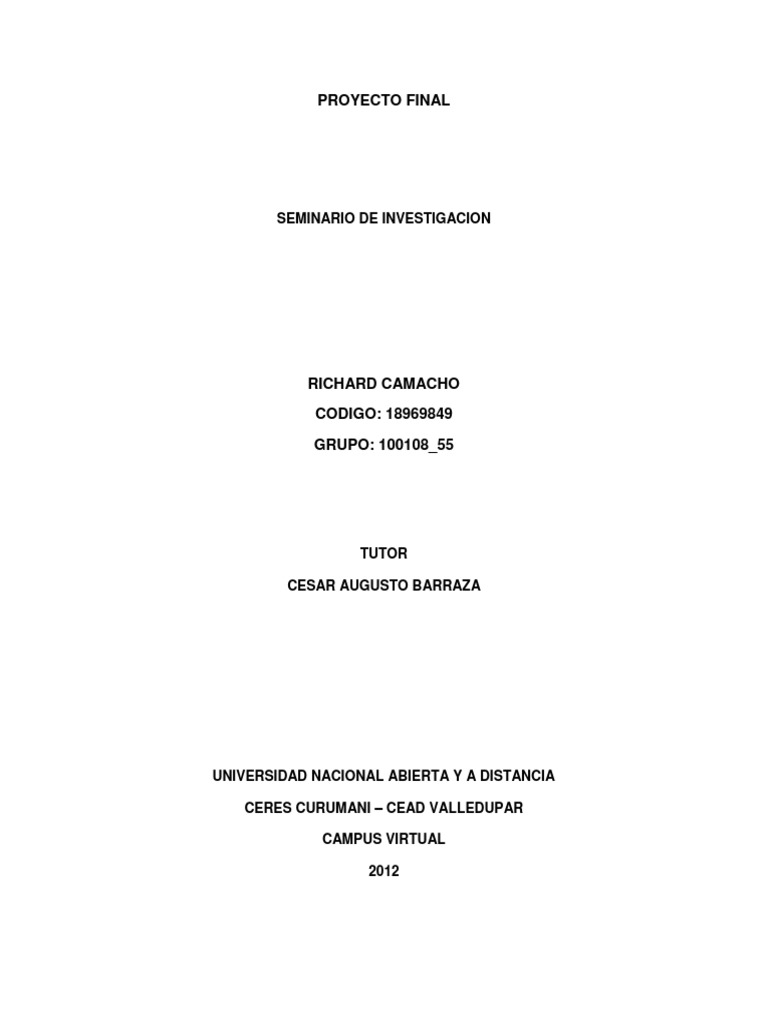 PROYECTO FINAL - Richard | PDF | Hierbas Medicinales Y Hongos ...