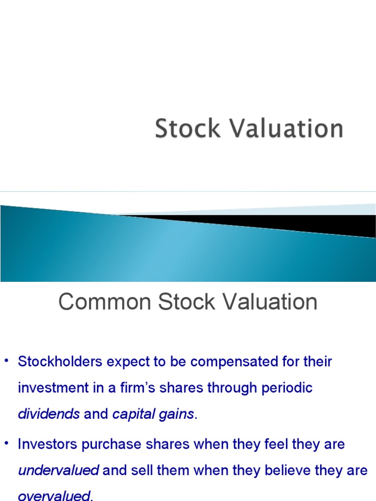 7 Stock Valuation | PDF | Stock Valuation | Valuation (Finance)