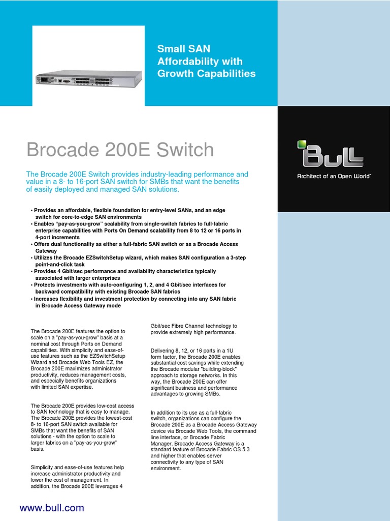 Brocade 200E | PDF | Physical Layer Protocols | Digital Technology