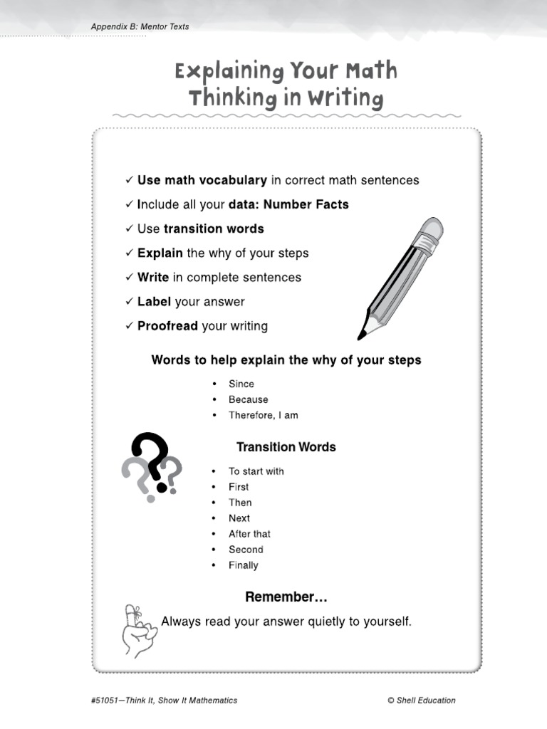Mentor Texts for Math Writing | PDF