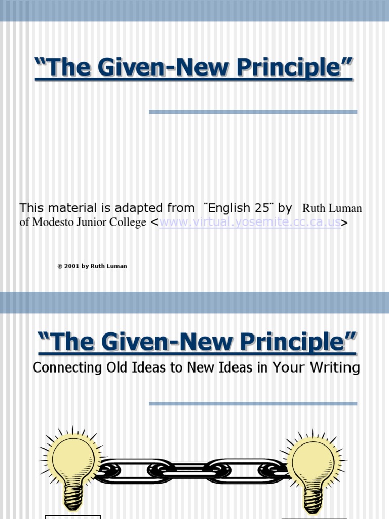 4a The Given-New Principle | PDF