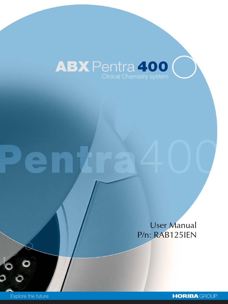 User Manual Abx Pentra | PDF | Data Analysis | Calibration