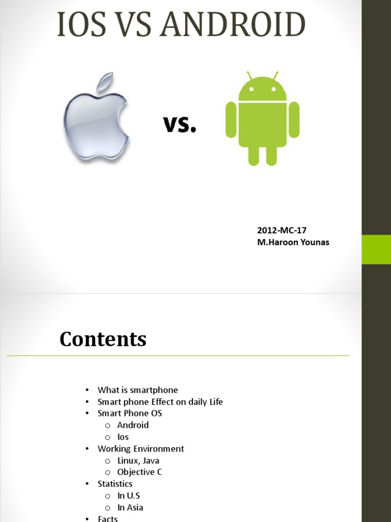 Android Vs Ios PDF | PDF | Ios | Android (Operating System)