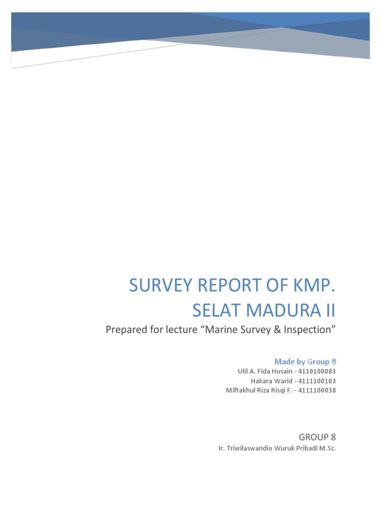 Condition Assessment and Valuation Report of the KMP Selat Madura II ...