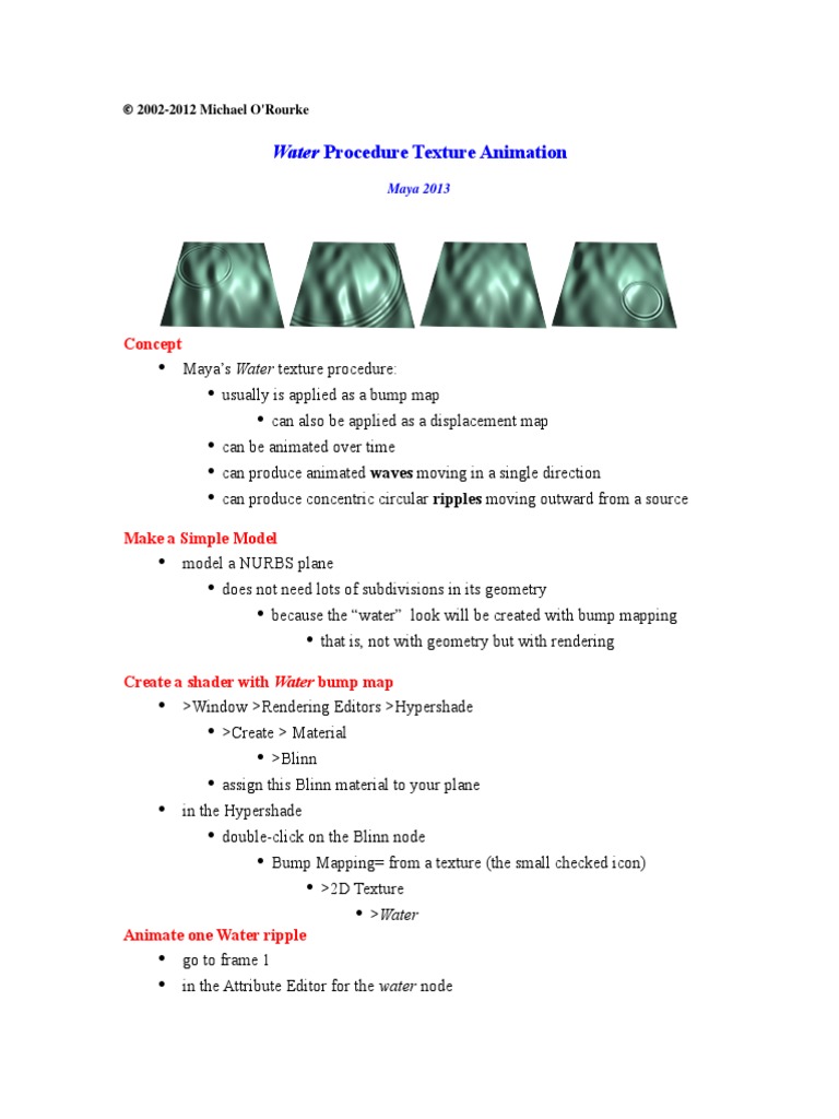 Water Bump Tutorial | PDF | Rendering (Computer Graphics) | Texture Mapping