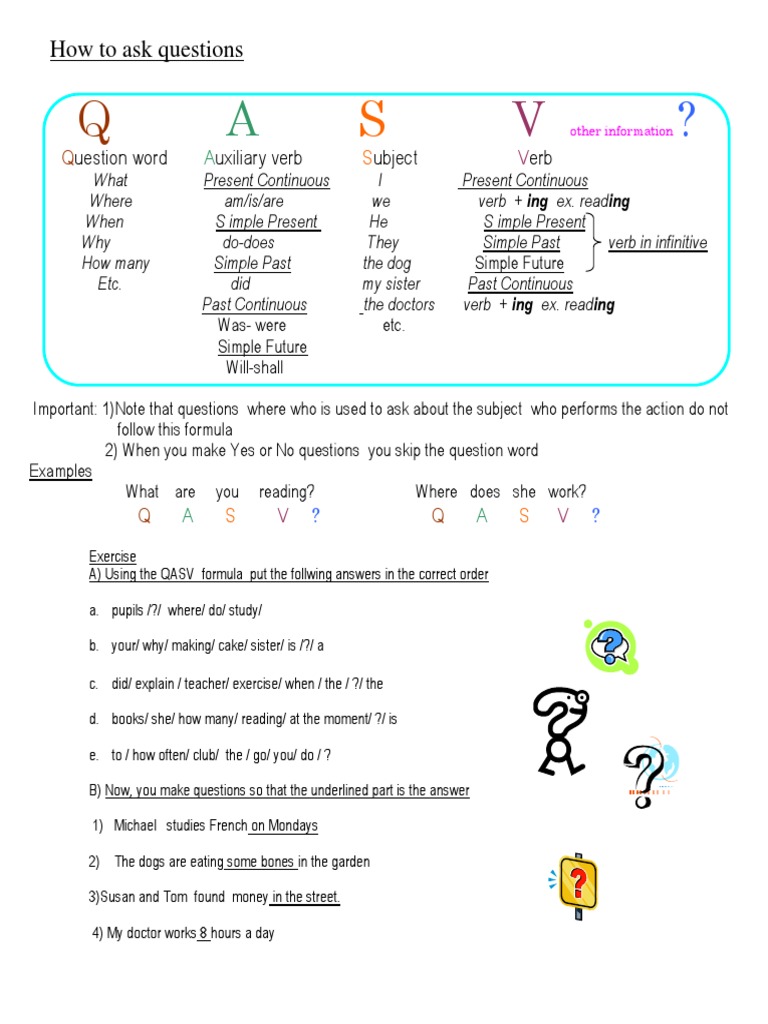 Asking Questions | PDF | Verb | Question