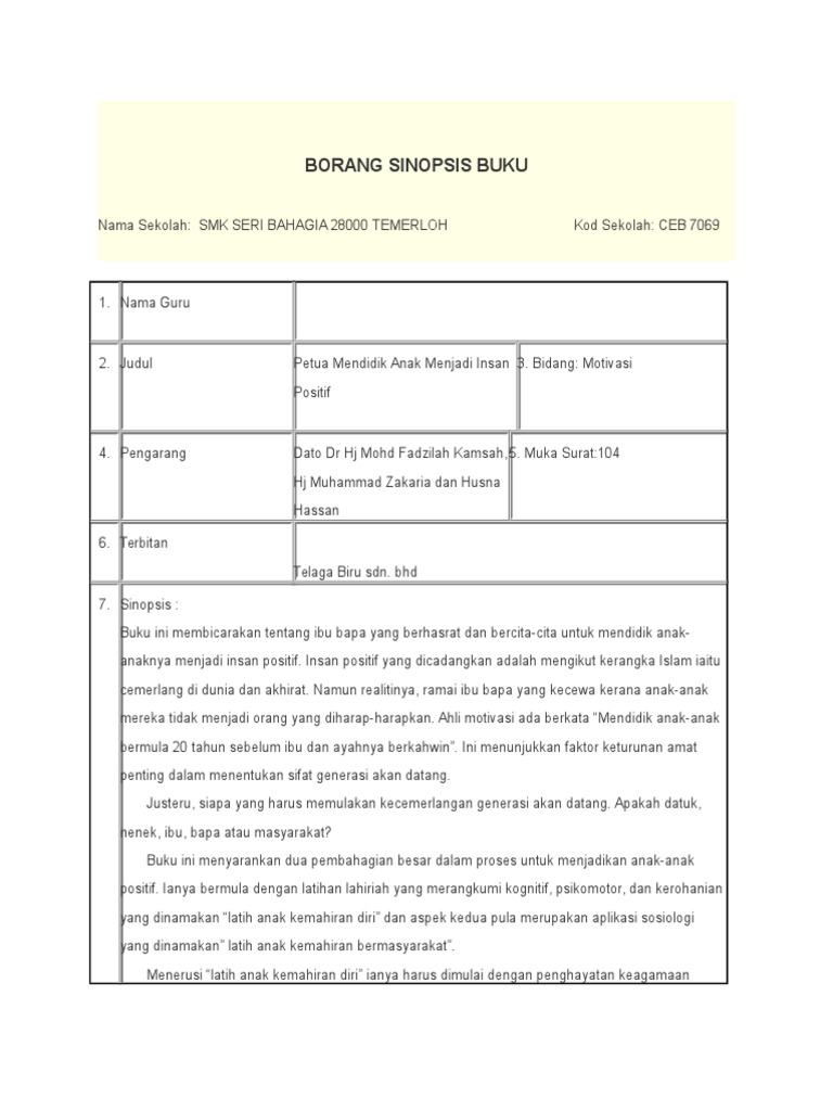 Sinopsis Buku Untuk E-SPLG | PDF