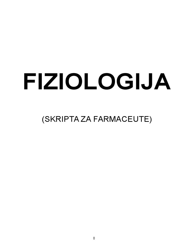 FIZIOLOGIJA Skripta | PDF
