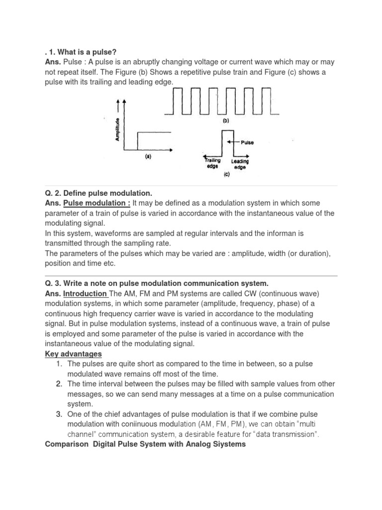 Analog Pulse Modulation | PDF | Modulation | Data Transmission