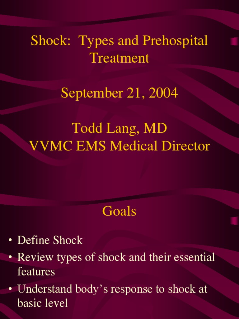 EMS Shock Lex | PDF | Shock (Circulatory) | Blood Pressure