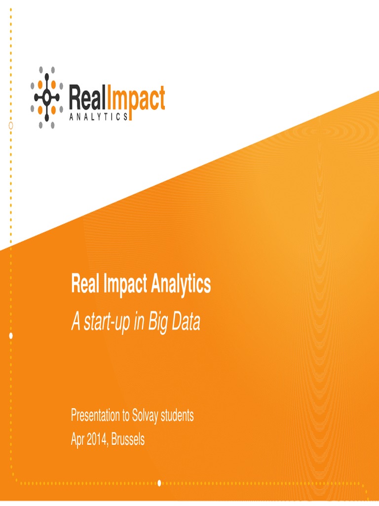 Real Impact Analytics - Presentation To Solvay Student | PDF ...
