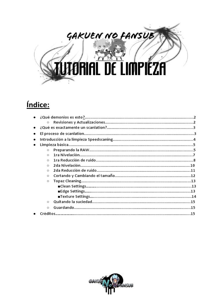 (GanF) Tutorial Cleaning | PDF | Formato de imagen sin procesar ...