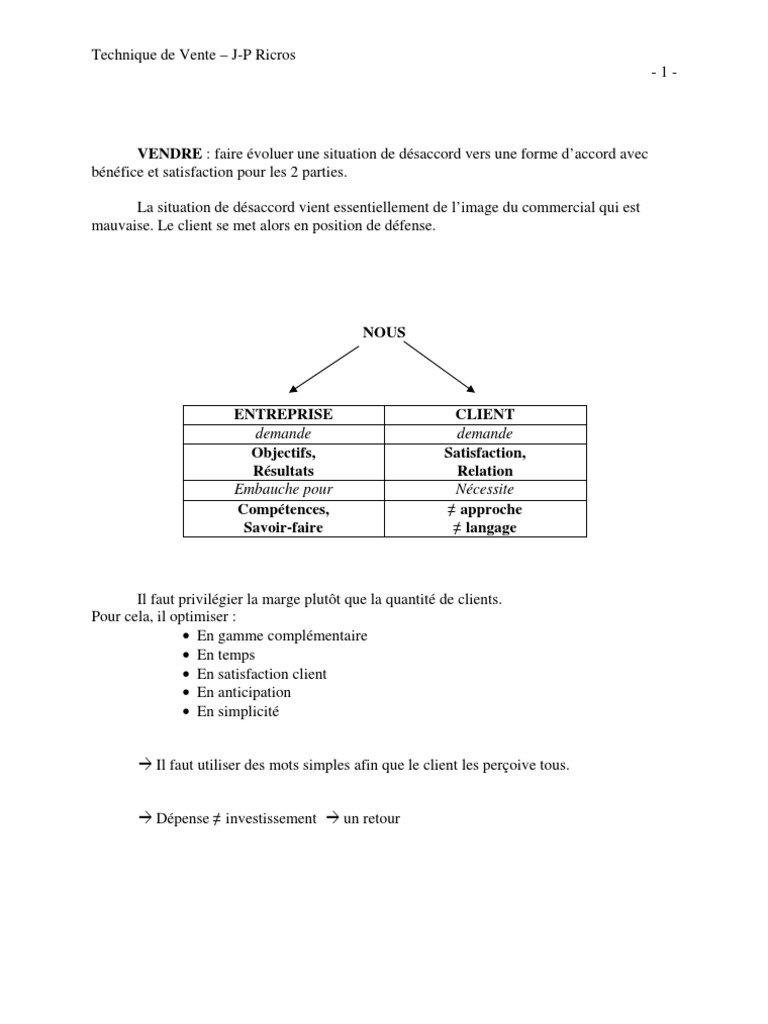 Techniques de Vente Efficaces | PDF | Sodles | Psychologie