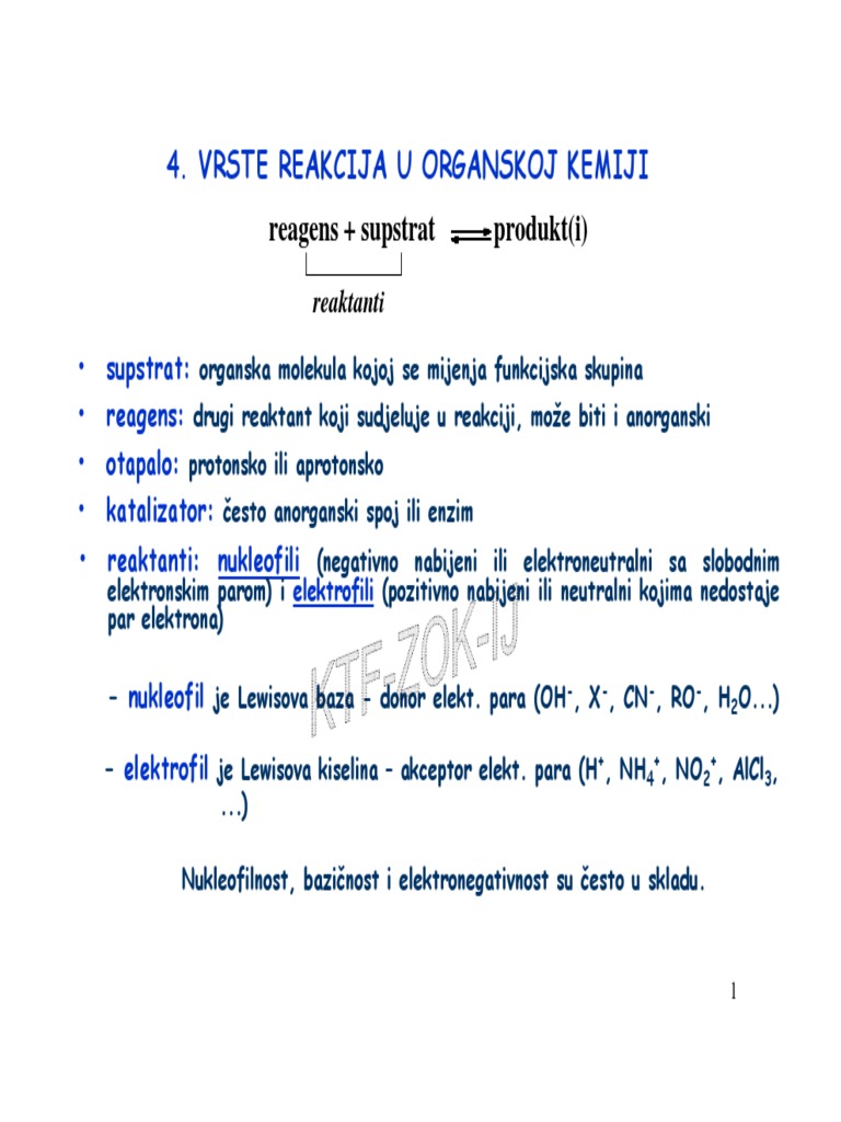 Vrste Reakcija I Nomenklatura Organskih Spojeva | PDF