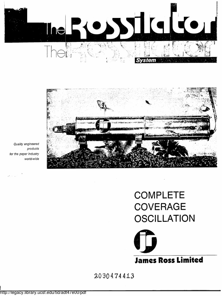 Rossilator PDF | PDF | Manufactured Goods | Industries