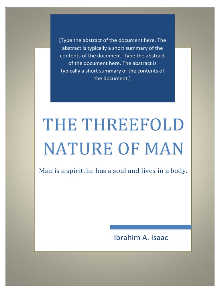 The Threefold Nature of a Man | Soul | Jesus