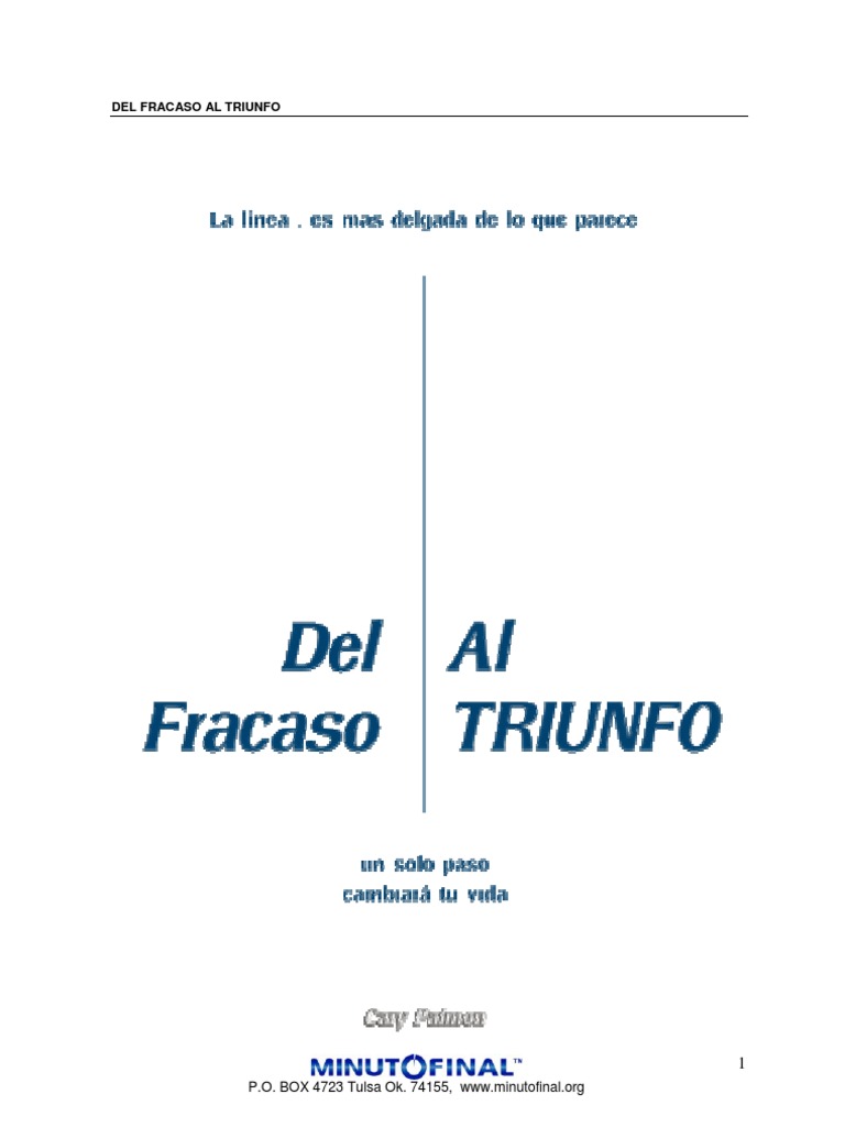 Del fracaso al triunfo personal | PDF | Jesús | Cristo (título)