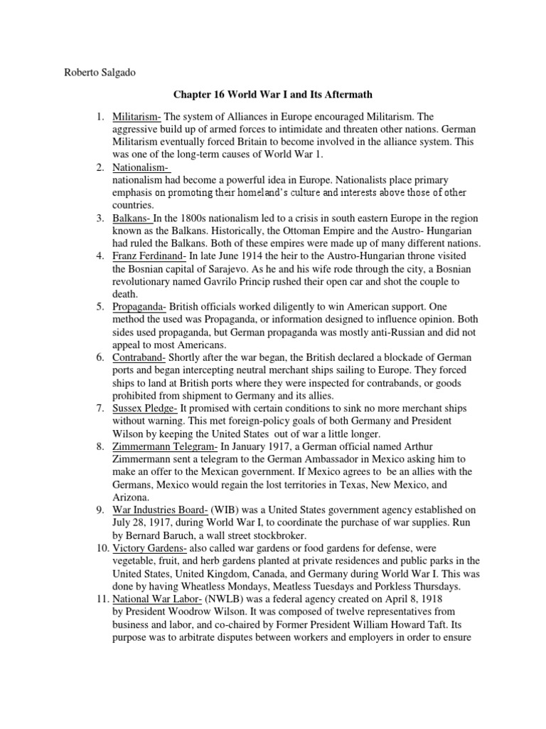 Militarism and Nationalism in WWI | PDF | World War I | J. Edgar Hoover