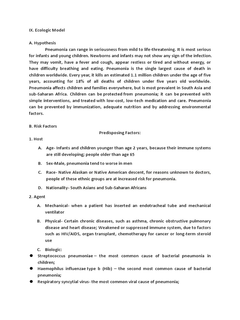 Eco Model | PDF | Pneumonia | Microbiology