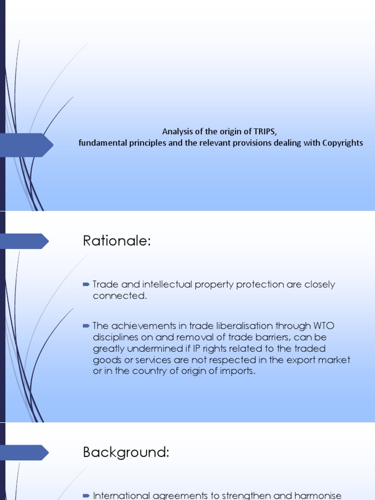 Trips and COpyright | PDF | Trips Agreement | Intellectual Property