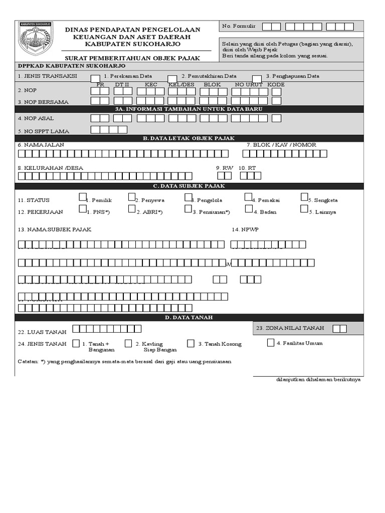 Blangko Spop Dan Lspop | PDF