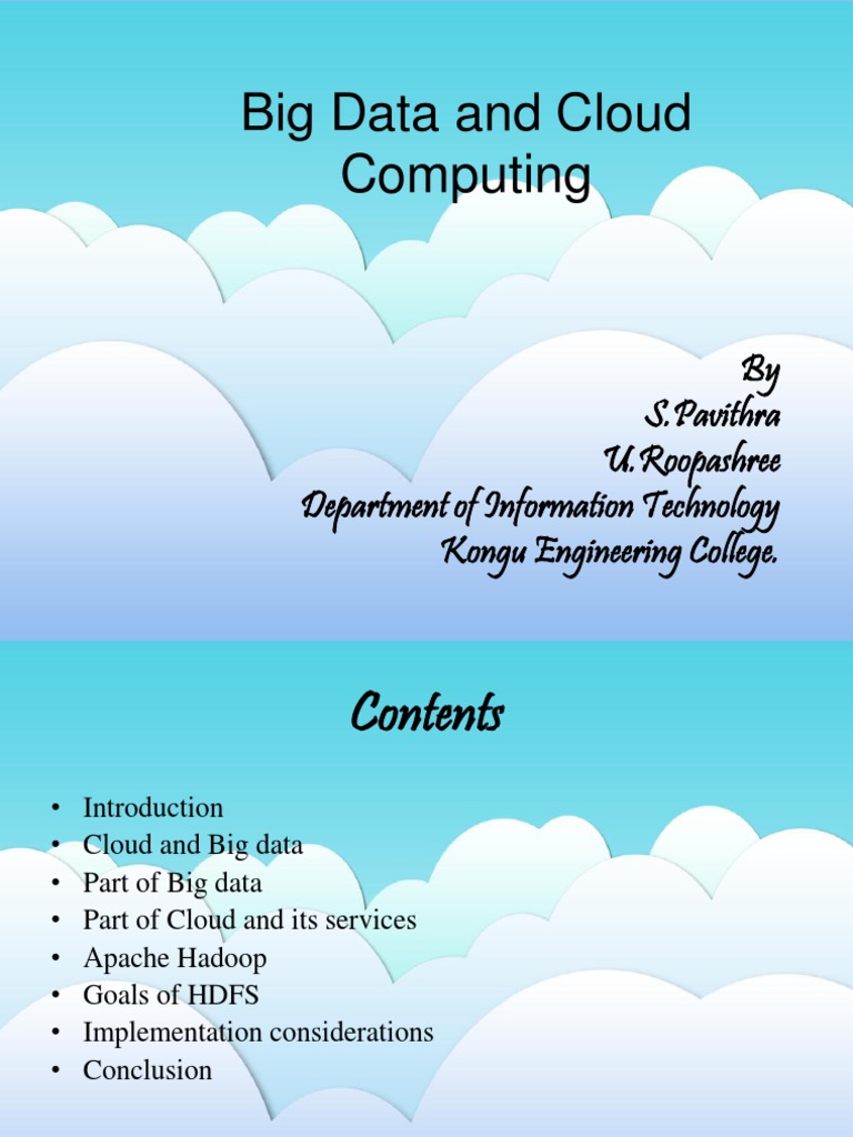 Big Data and Cloud Computing | Download Free PDF | Apache Hadoop | Cloud Computing