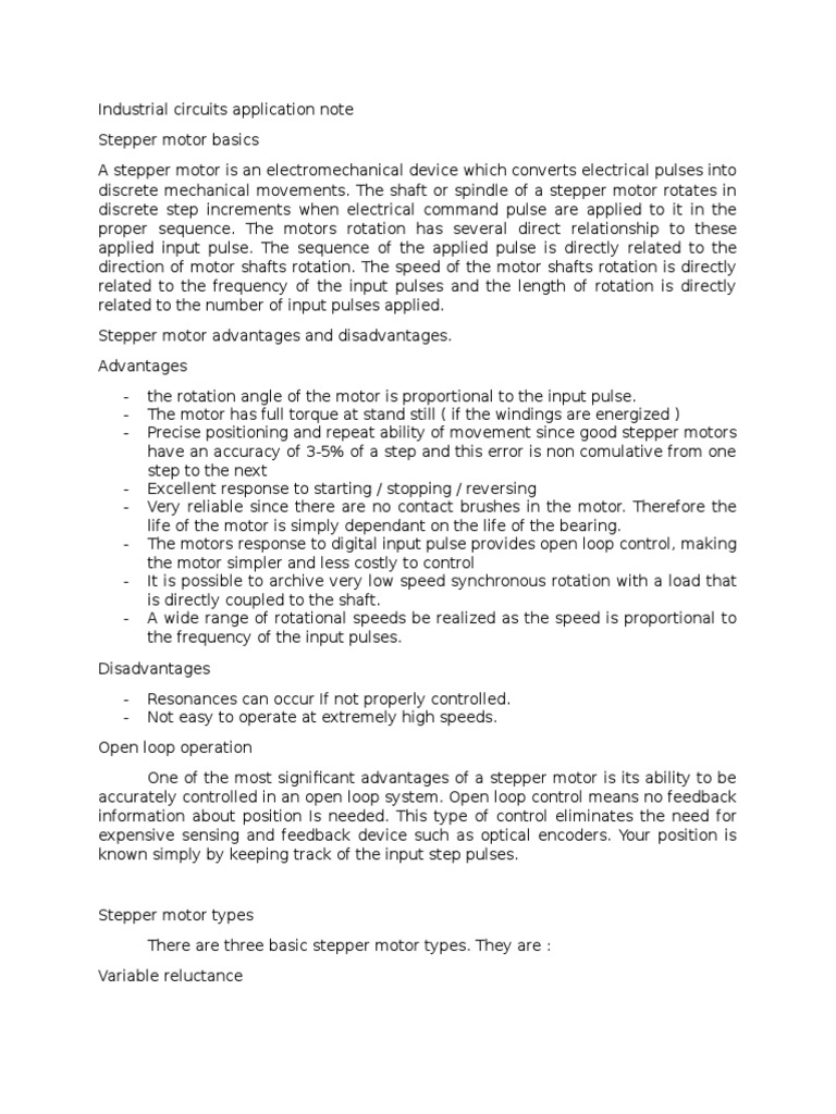 Industrial Circuits Application Note | PDF | Electric Motor ...