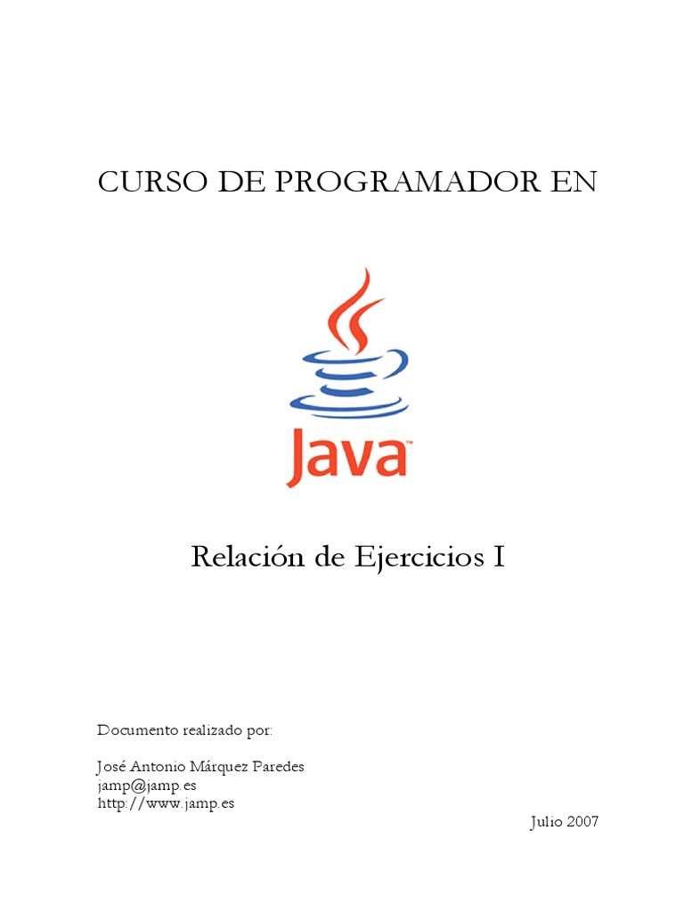 Ejercicios PDF | PDF | Matriz (Matemáticas) | Java (lenguaje de programación)