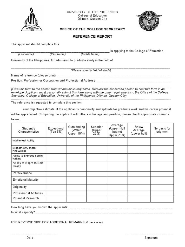 UP Graduate Studies Reference Report | PDF | Graduate School | Academia