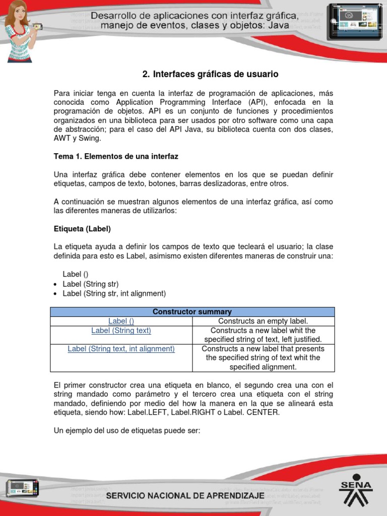 2 Interfaces Graficas de Usuario PDF | PDF | Java (lenguaje de ...