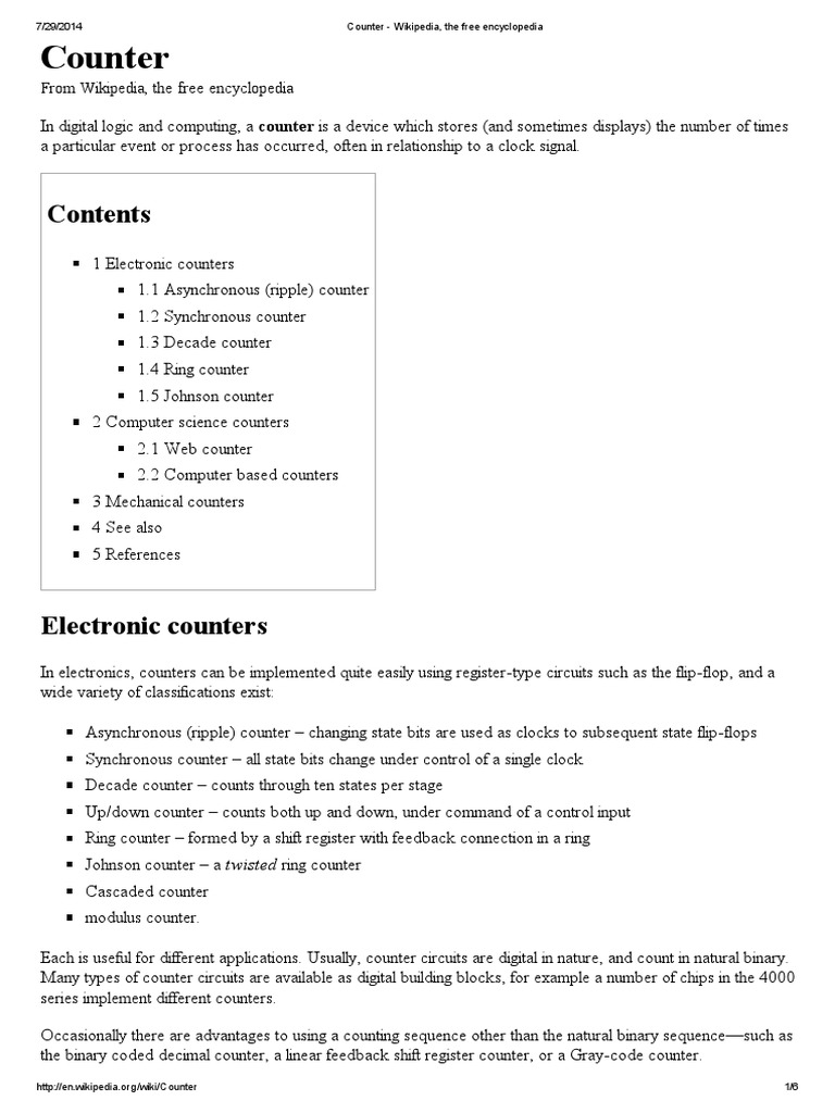 Counter - Wikipedia, The Free Encyclopedia | Download Free PDF ...