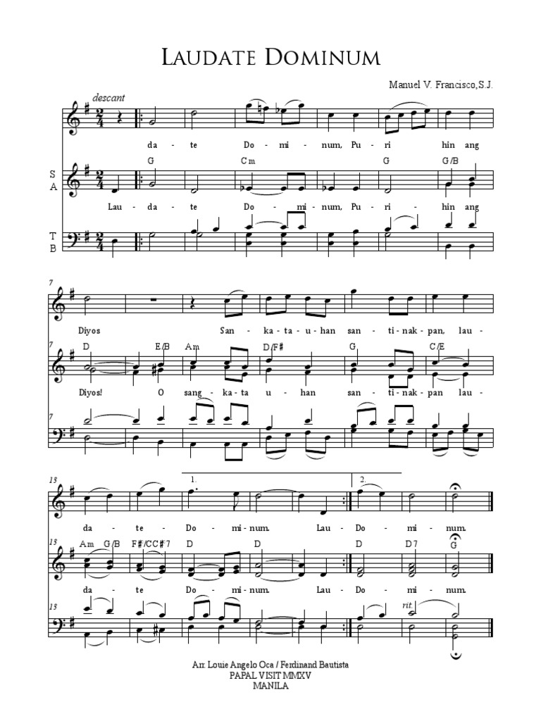 Laudate Dominum (Definitive) | PDF