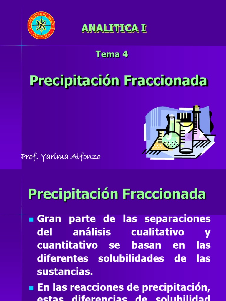 Precipitación Fraccionada en Análisis Químico | PDF | Coloide | Nucleación