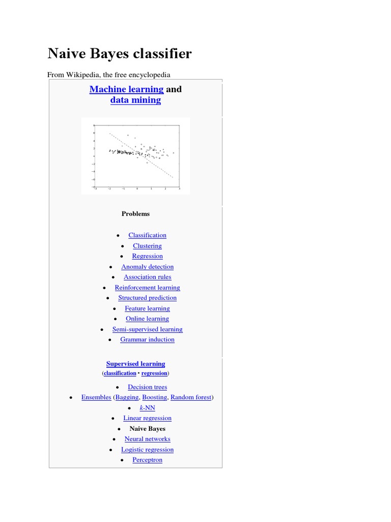 Naive Bayes Classifier From Wikipedia | PDF | Statistical ...