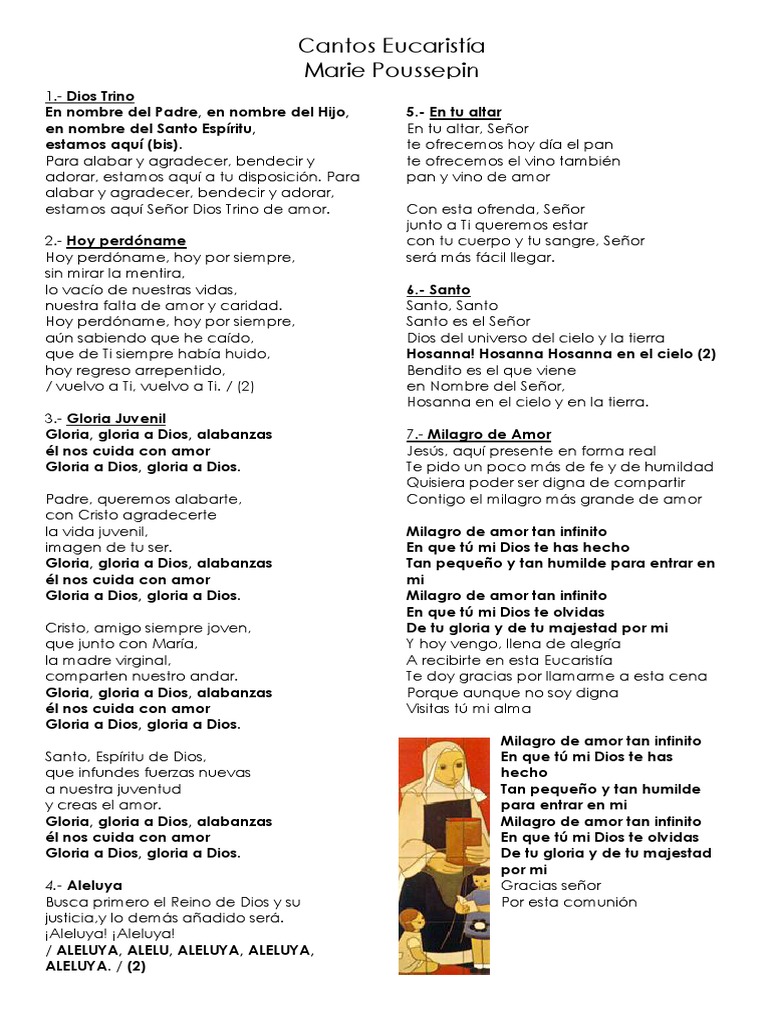 Cantos Eucaristia Descargar Gratis Pdf Eucaristía Religión Y Creencia