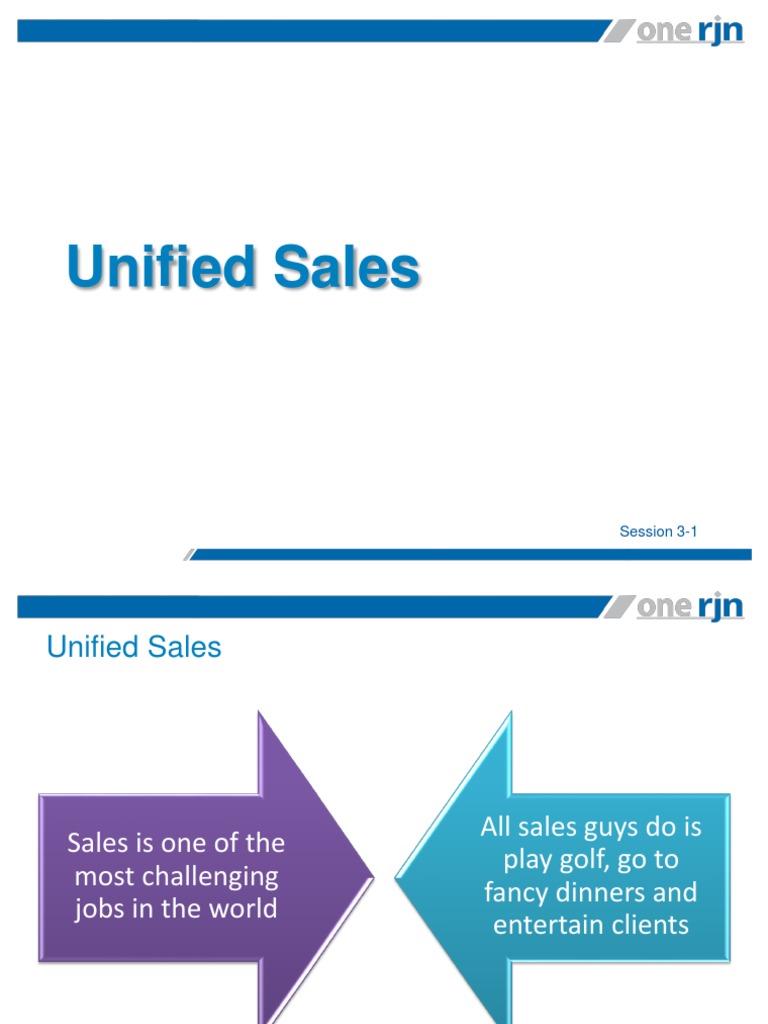 Unified Sales | PDF | Sales | Market (Economics)