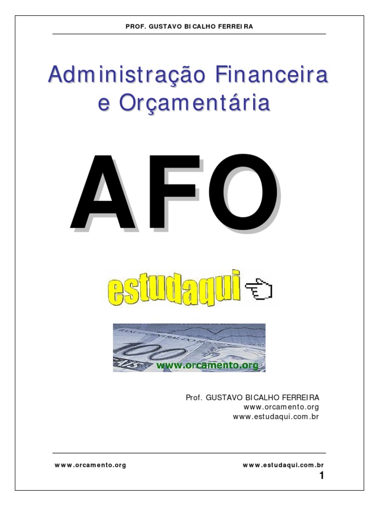 AFO - LRF-Gustavo-Bicalho-Afo-Apostila-1 PDF | PDF | Orçamento ...