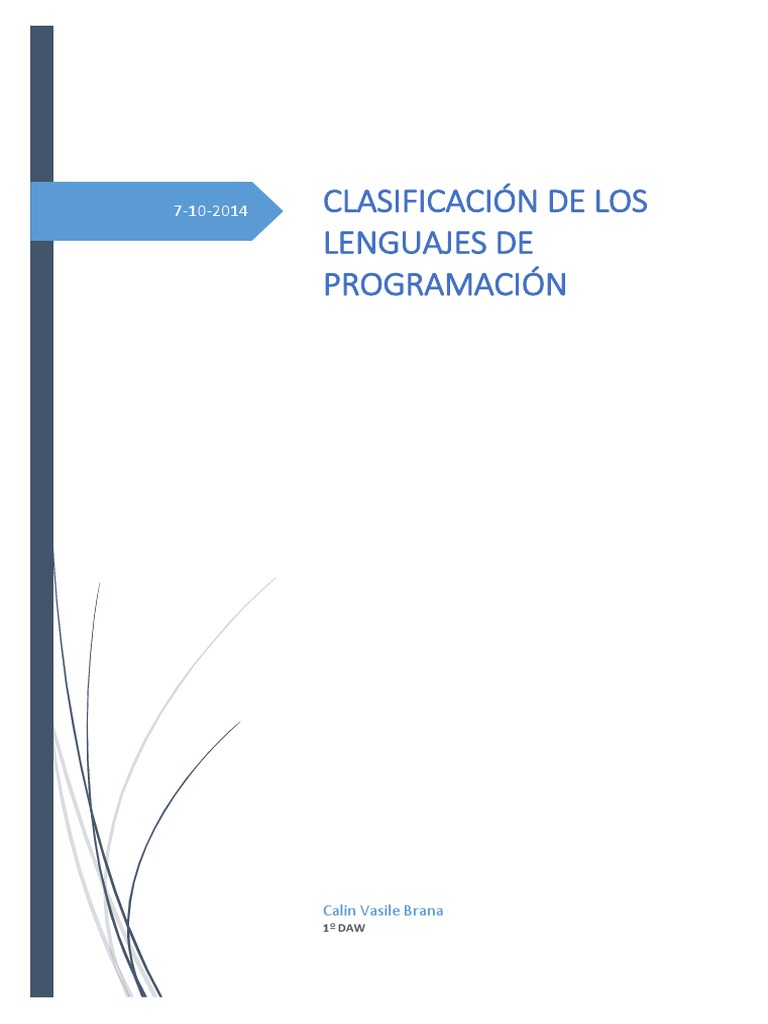 Clasificación de Los Lenguajes de Programación - CalinBrana PDF | PDF ...