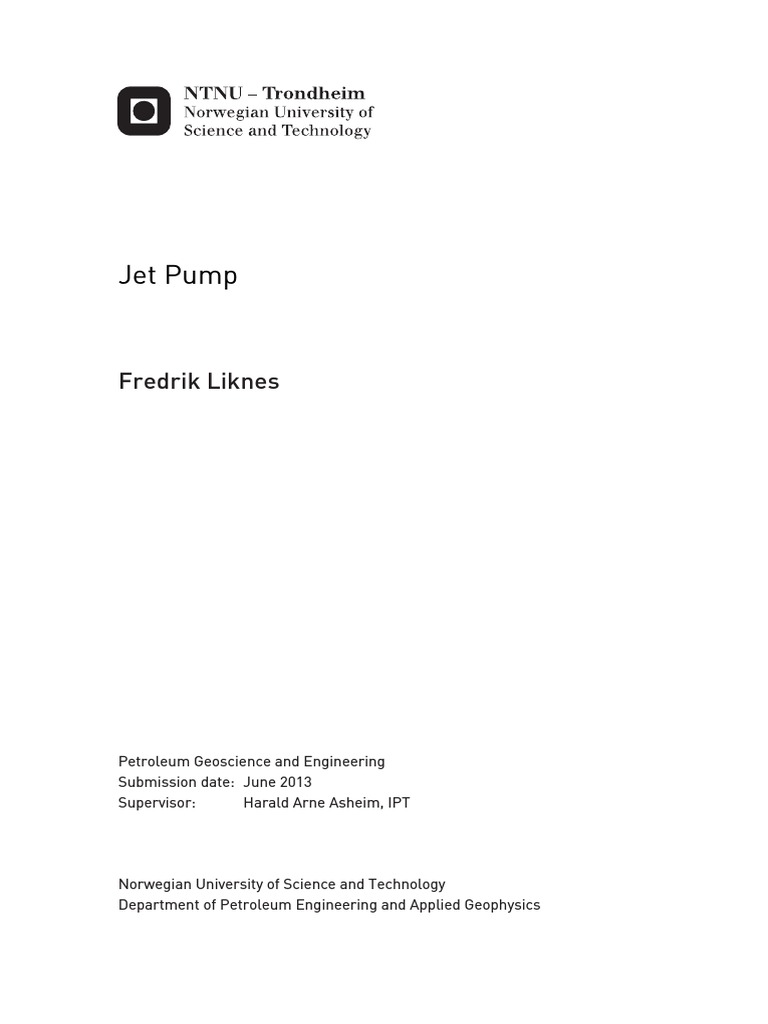 Jet Pum | PDF | Compressible Flow | Mathematical Optimization