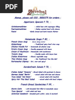 Vinta - Menu | PDF | Sauce | Drink