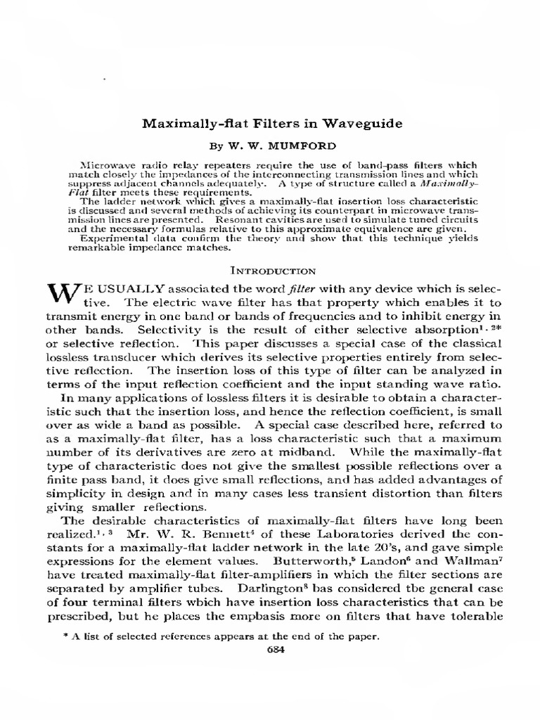 Maximally-Flat Filters in Waveguide PDF | PDF | Electronic Filter ...