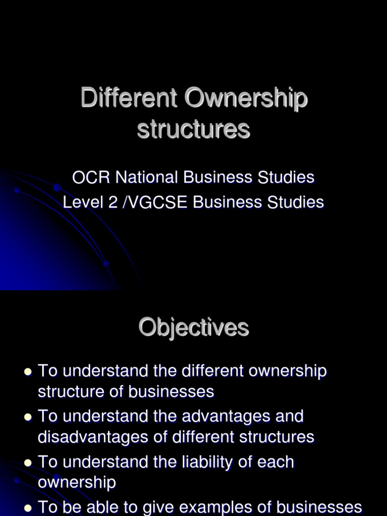 Different Ownership Structures | PDF